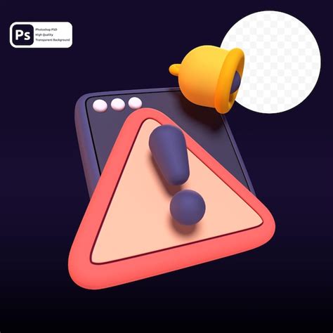 Premium Psd Alert In 3d Render For Graphic Asset Web Presentation Or