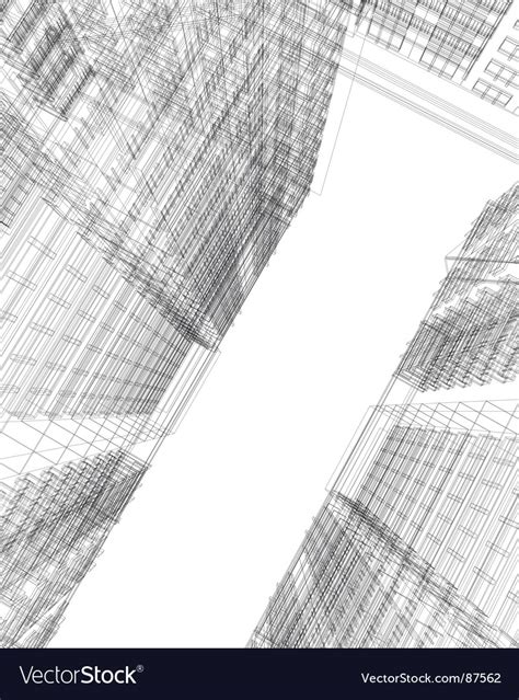 Complex Architectural Sketch Royalty Free Vector Image
