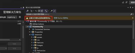 Visual Studio VS 提示此解决方案包含具有漏洞的包