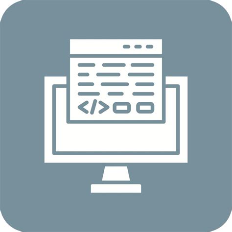 Programming Glyph Round Corner Background Icon 15980880 Vector Art At Vecteezy