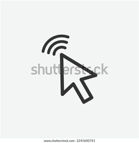 Mouse Click Icon Cursor Line Icon Stock Vector Royalty Free Shutterstock