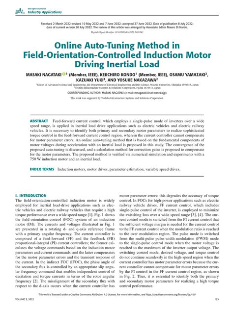Online Auto Tuning Method In Field Orientation Controlled Induction