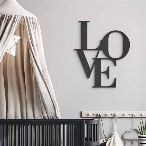 Décoration En Bois Mdf Love Wall Art Fr