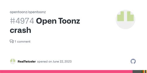 Open Toonz Crash · Issue 4974 · Opentoonzopentoonz · Github