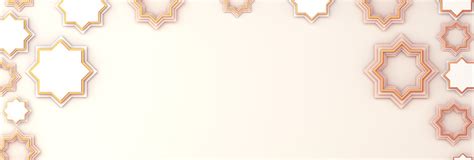 흰색 배경에 아랍어 기하학적 별 장식입니다 디자인 이슬람 축 하 의 날 라마단 카림 또는 이드 알 Fitr Adha 복사 공간 텍스트 넓은 영역 3d 렌더링 그림의 창조적