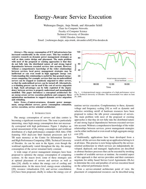Pdf Energy Aware Service Execution