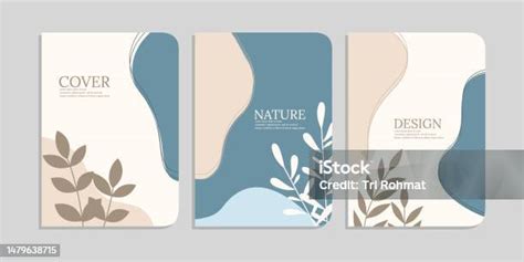 아름다운 손으로 그린 꽃 장식이 있는 간단한 책 표지 템플릿 세트입니다 추상적인 식물 배경size A4 노트북 일기 플래너 학교