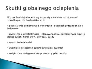 Wplyw Czlowieka Na Globalne Ocieplenie Pptx