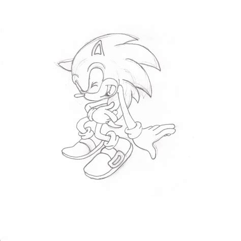 Sonic The Hedgehog Laughing Sketch By Brostopher23 On Deviantart