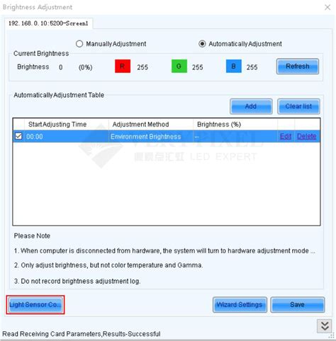 Automatic Brightness Adjustment By Light Sensor Novastar Shenzhen Verypixel Optoelectronics Co