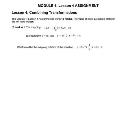 Solved The Module 1 Lesson 4 Assignment Is Worth 13 Marks Chegg Com