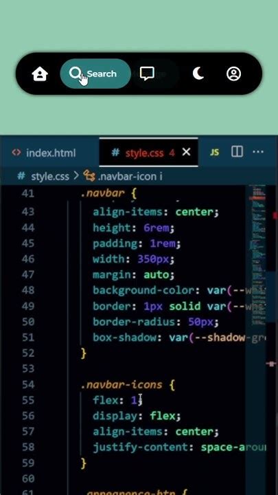 nav bar animation using html css and js shorts shahid06 coding
