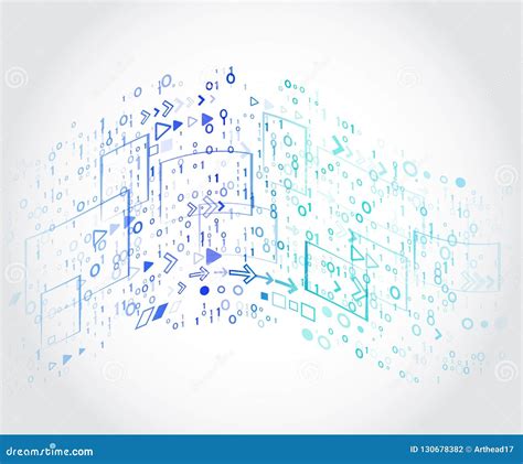 Big Data Flow Vector Illustration Stock Vector Illustration Of