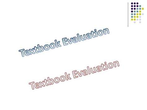 Textbook Evaluation Checklist Doc Educational Assessment Education