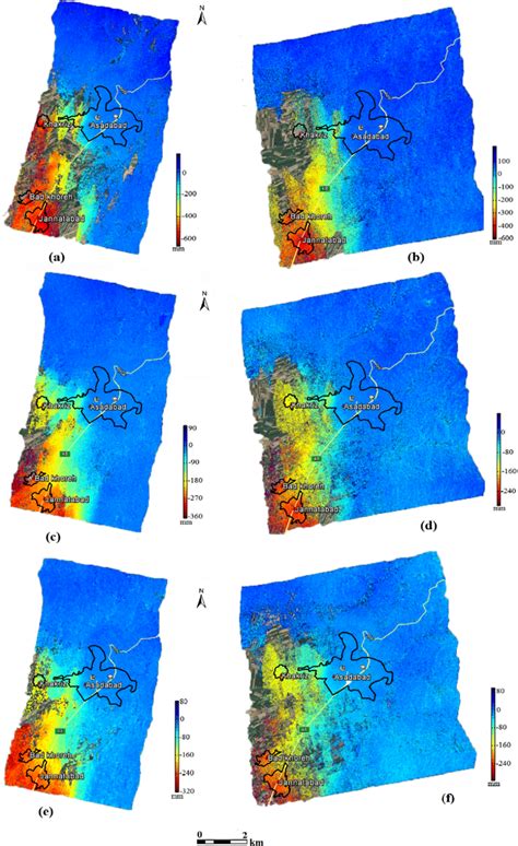 Line Of Sight Los Deformation Maps From A Sentinel 1a Time Series