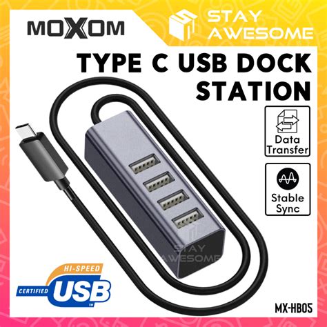 Moxom Type C To Usb A Multiple Splitter Converter Docking Station Usb C Dock Extension Hub Multi