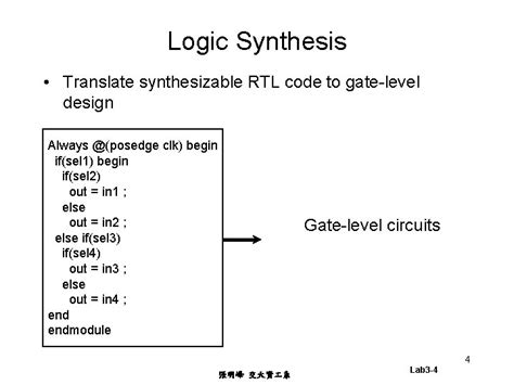 Lab 3 Fpga Implementation Specification Rtl Design And
