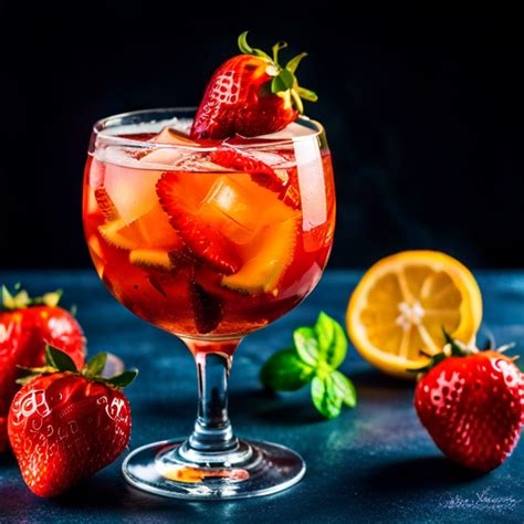 Strawberry Eclipse Bold And Refreshing Cocktail With Vodka Tequila And Strawberry Syrup