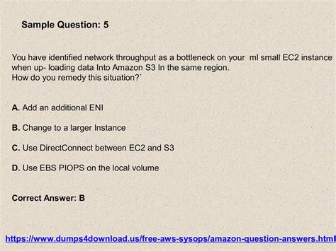 Amazon Aws Sysops Exam Dumps Question