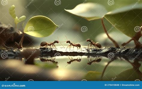 Ants Colony Path Route Banner With Location Pins Royalty Free Stock