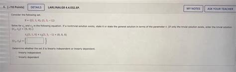 Solved Consider The Following Set Chegg Com