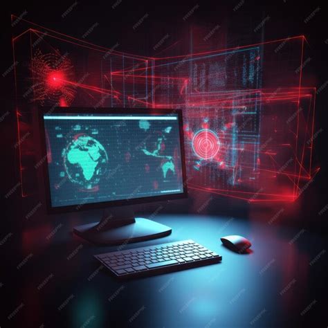 Cyber Attack Shows Danger Technology Sign Generative Ai Premium Ai Generated Image