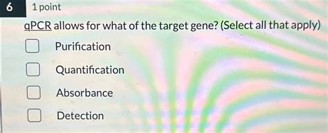 Solved 6 1 ﻿point Gpcr Allows For What Of The Target Gene