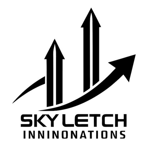 Skytech Innovations Logo Futuristic Design With Upward Blue Lines Premium Ai Generated Vector