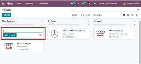 Fleet Option In Odoo Fleet Management Odoo V Book