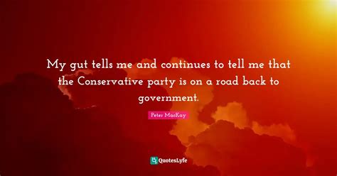 My Gut Tells Me And Continues To Tell Me That The Conservative Party I