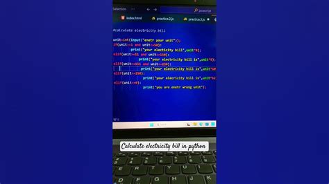 Calculate Electricity Bill In Python Pythontutorial Python Pythonprojects Trendingvideo