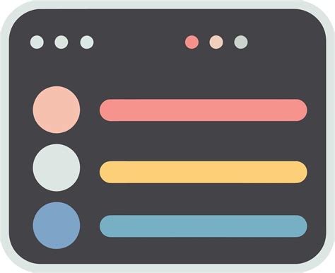 Minimalist User Interface Design With Colorful Horizontal Bars And