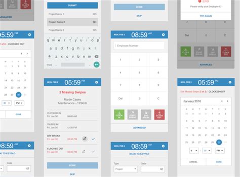 employee time clock web app for all devices by mo designs on dribbble