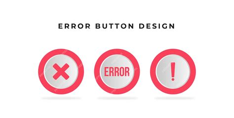 Premium Vector Error Icons And Ui Kit Button Design