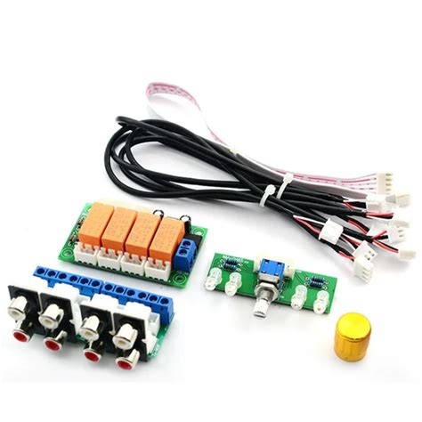 Relay Way Audio Input Signal Selector Switching RCA Audio Input Selection Board Of Rotary