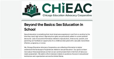 Benjamin D On Linkedin Beyond The Basics Sex Education In School