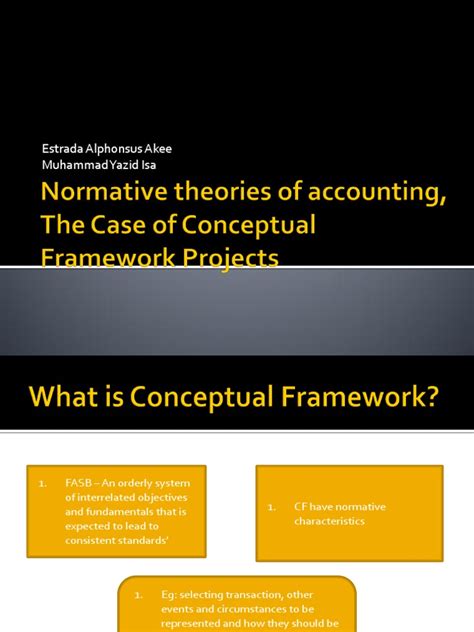 Presentation On Conceptual Framework Of Accounting Financial Accounting Standards Board