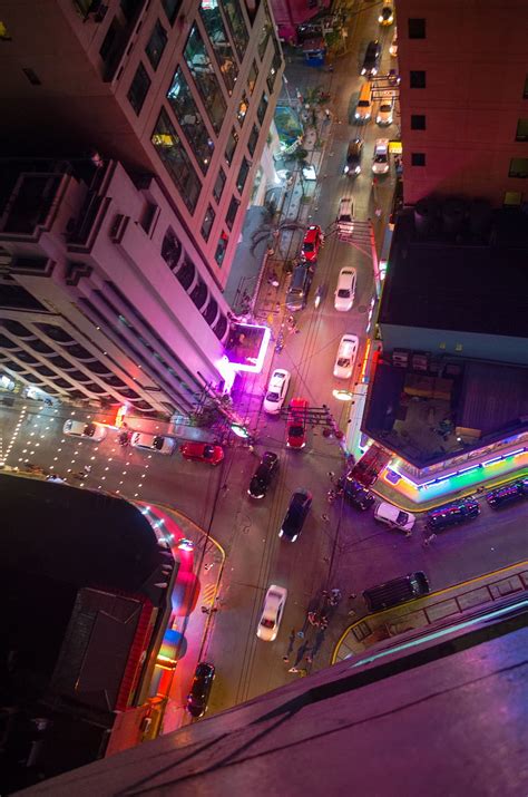 Philippinen Metro Manila Makati Neonlichter Lichter Der Stadt Straße Strassenfotografie