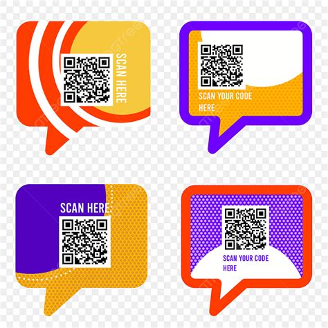 Qr Code Label PNG Picture Bright Color Nuance Qr Code Label Design Pixel Scanning Technology