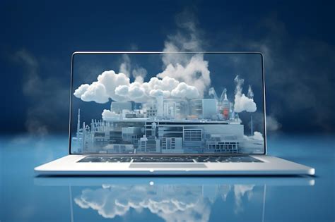 Premium Ai Image Cloud Data Storage Database Cloud Computing Concept