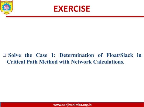 4 11 Case 1 Determination Of Float And Slack In Cpm Network Calculations Pptx Business