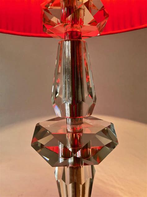 Art Deco Cut Glass Table Lamp From France For Sale At 1stdibs