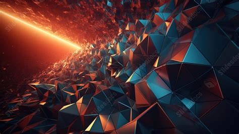 Geometric Polygonal Pattern Abstract With Light Powerpoint Background For Free Download Slidesdocs