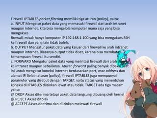 FIREWALL NAT PROXY SERVER Administrasi Server PPT
