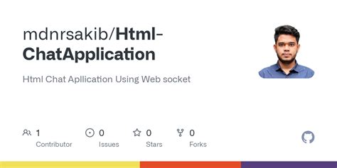 GitHub Mdnrsakib Html ChatApplication Html Chat Apllication Using Web Socket