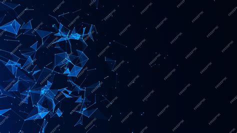 Premium Photo Abstract Digital Blue Background Plexus Effect Network Connection Structure