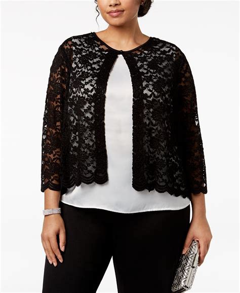 Connected Plus Size Lace Cardigan Macys