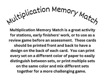 Memory Match X12 By Treasure Box For Teachers TPT