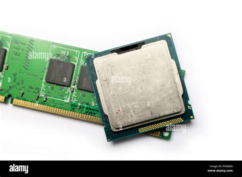 Computer RAM And Processor On Isolated White Background Stock Photo Alamy