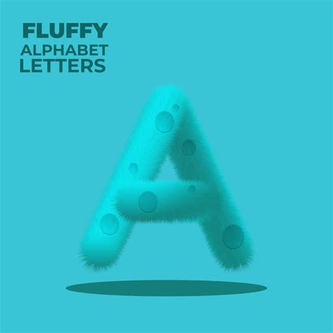 무성한 그라데이션 영어 알파벳 문자 A 프리미엄 벡터